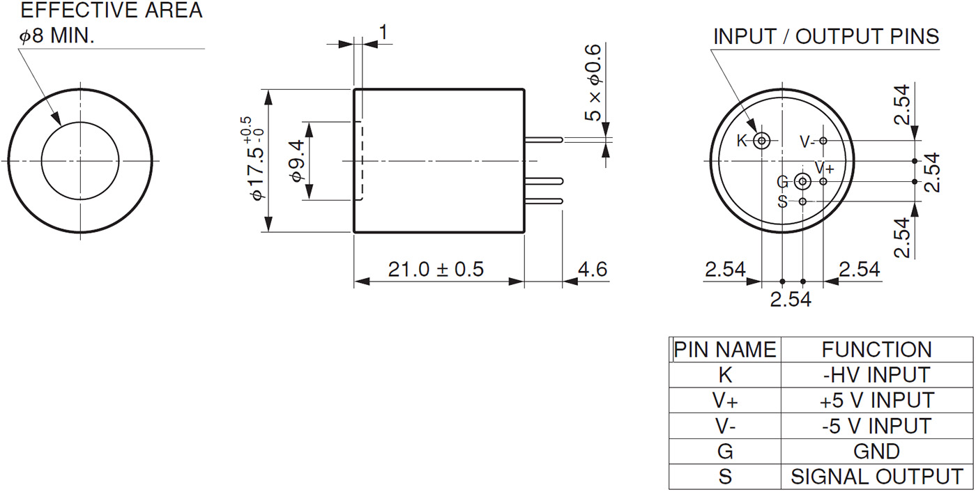 Photomultiplier tube assembly H17001-01 | Hamamatsu Photonics