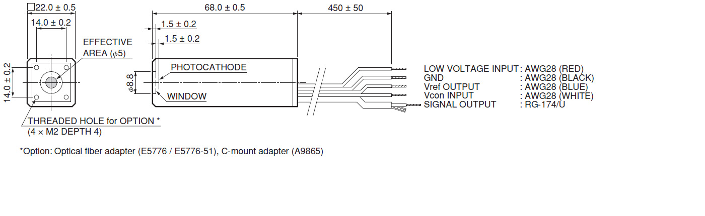 Photomultiplier tube module H16201-40 | Hamamatsu Photonics